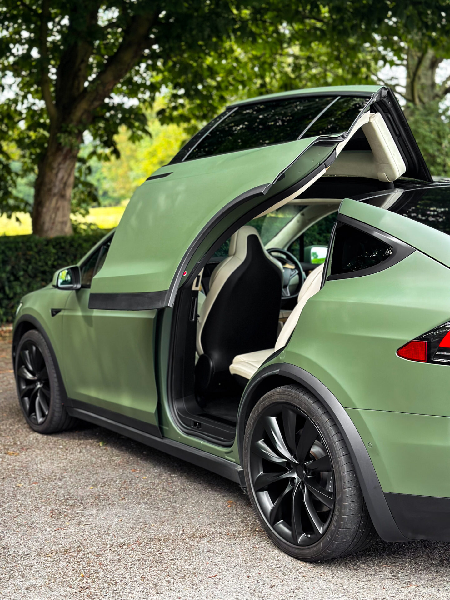 Tesla Model X - Military Green - Personal Wrapping Project
