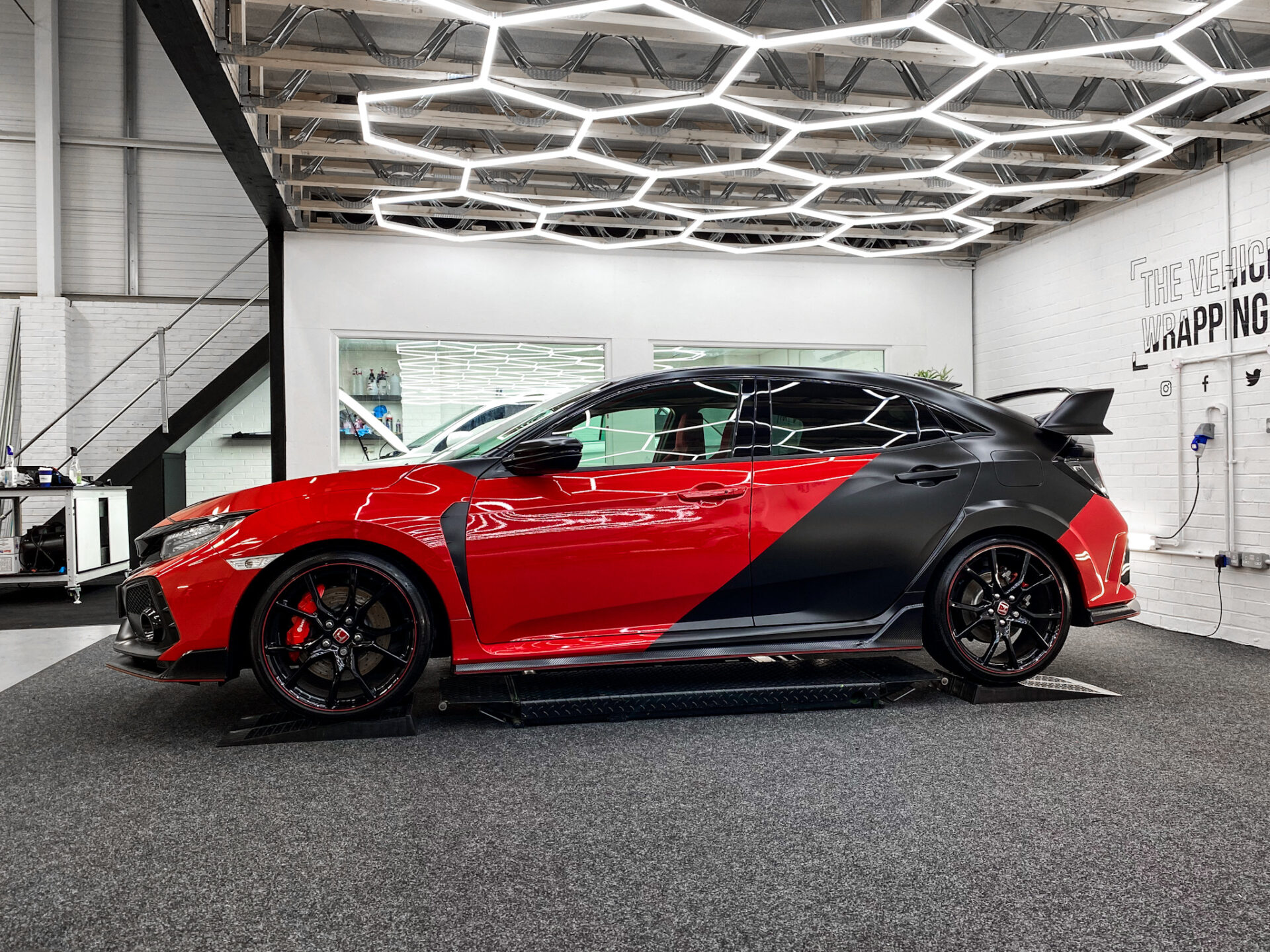 Honda Civic Type R Satin Black Partial Wrap Personal Wrapping Project