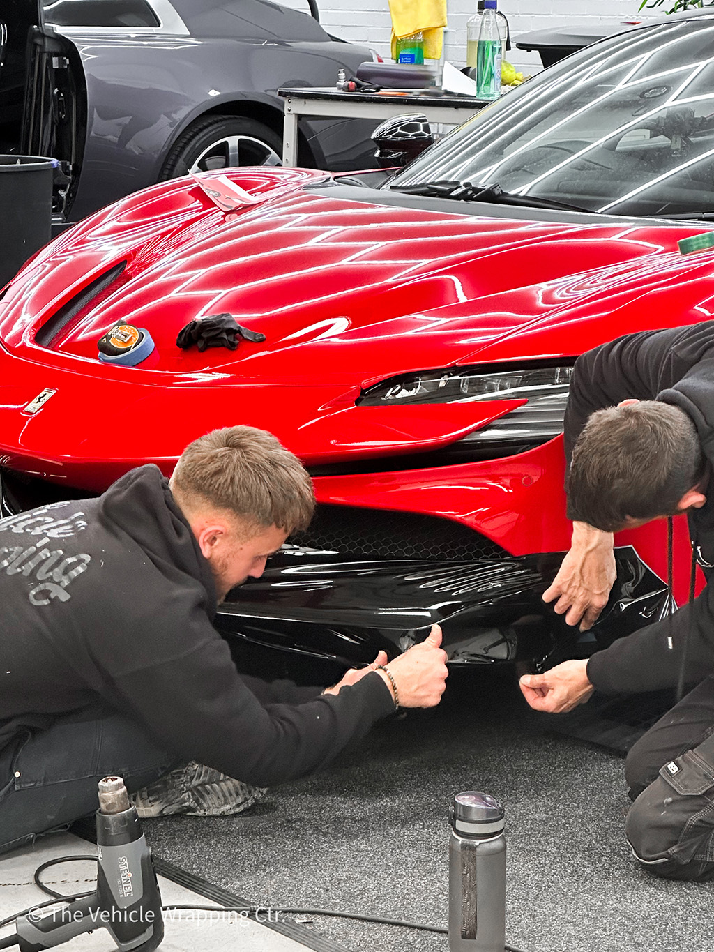 Ferrari SF90 - Gloss Black Vinyl Detailing - Personal Wrapping Project